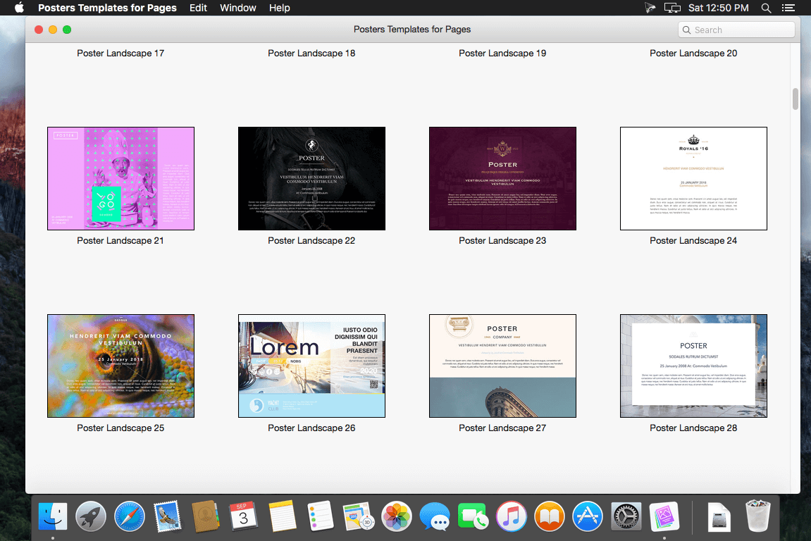 Pages Poster Templates HQ Printable Documents